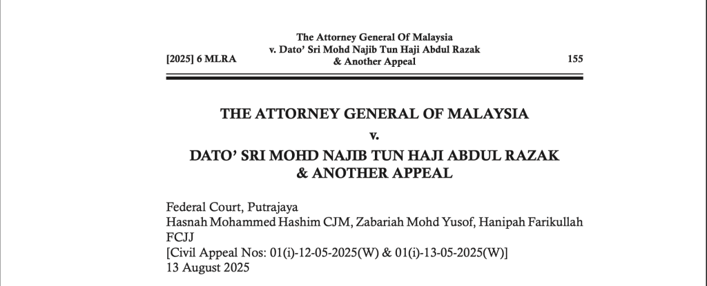 Case Analysis: The Attorney General Of Malaysia v. Dato’ Sri Mohd Najib ...